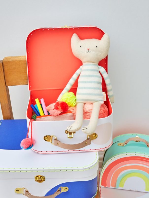 Suitcase Set - Rainbow Print - By Meri-Meri - Pinks & Green