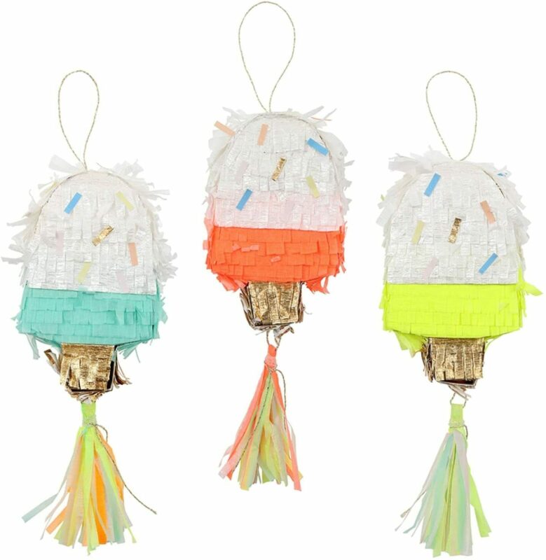 Mini Lolly Pop Piñata Set Of 3 - By Meri-Meri - Pinks & Green