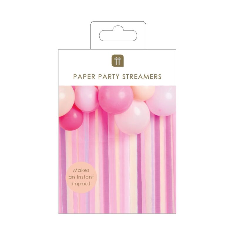 Pink Party Streamer Pack - By Talking Tables - Pinks & Green